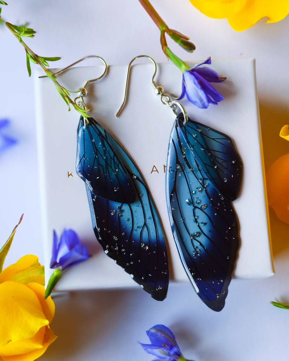 Fairy / Butterfly Wing Earrings – Kowhai and Sage