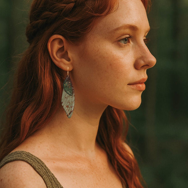 Fairy / Butterfly Wing Earrings – Kowhai and Sage